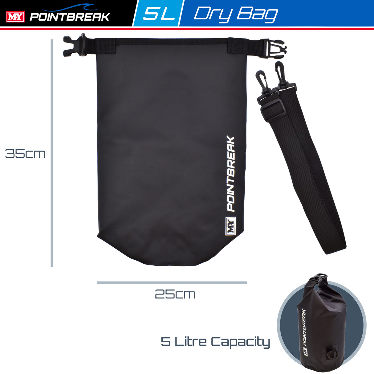 5 & 10 Litre Dry Bags With Adjustable Strap – Planet Direct